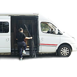 mucol Sliding Door Magnetic Vans Screen for Sprinter Camper and Other Campervans，Easy Install, Magnetics on All Four Sides for Van Life Essentials, Magnetic Closure, 83"(H) x 63"(W)