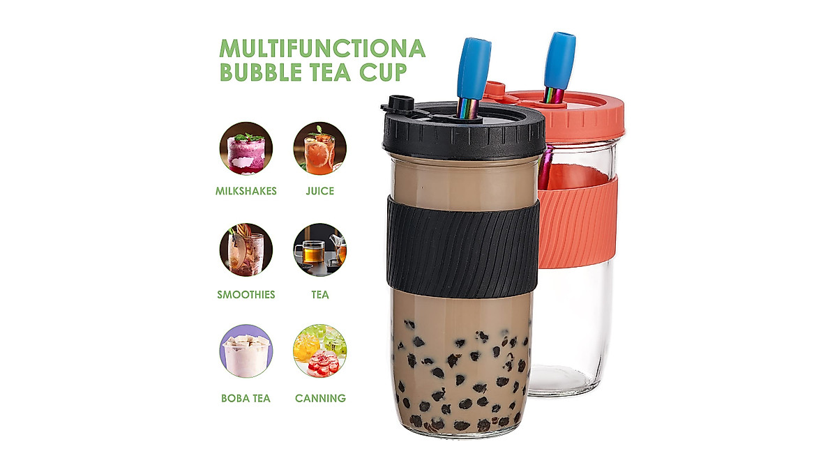Buy HEFBCOMK 24Oz Boba Cup Set - Eco-Friendly & Portable