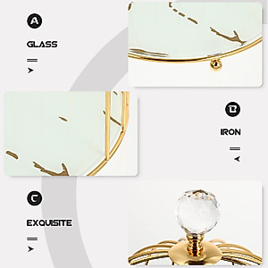 BESPORTBLE 1pc Cake Stand Cake Tower Stand Makeup Pallet Mini Muffin Tray Appetizer Cupcake Display Fruit Display Stand Flan Round Tray Party Dessert Holder Jewelry White Dressing Table Iron