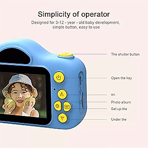 Portable Mini Camera Children's Cartoon Digital Camera Puzzle Can Make Video Games Sports Cameras Photography Toys and Gifts