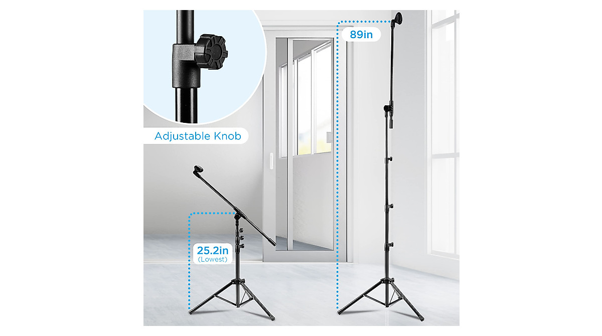 Bietrun Wireless Microphone with Adjustable Stand for Events