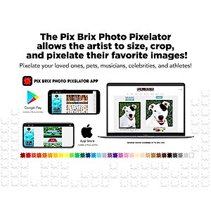 Pix Brix Pixel Art Puzzle Bricks – 6,000 Piece Pixel Art Container, 12 Color Light Palette – Interlocking Building Bricks, Create 2D and 3D Builds Without Water or Glue – Stem Toys, Ages 6 Plus