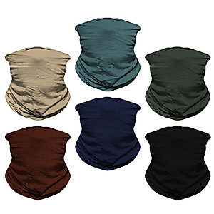 Neck Gaiter for Men Women Headwear Bandana Head Wrap Face Scarf Mask Cover Warmer Balaclava-Seamless & Versatile (A-Classic Solid 1)