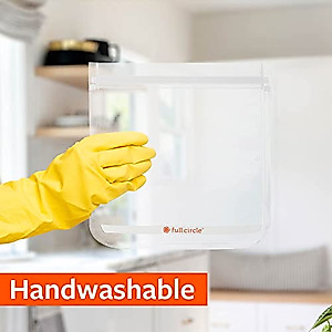 Full Circle Ziptuck Reusable Sandwich Bag - Multi-Use Leak-Free Food-Safe Storage Bag, BPA-Free – Set of 2 Sandwich Bags, Girl Heroes