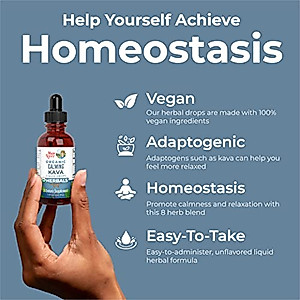 Kava Kava Root by MaryRuth's | Sugar Free | USDA Organic Calming Kava Liquid Drops | Support Sleep, Calm, and Stress Relief | Vegan | Non-GMO | Gluten Free | 60 Servings