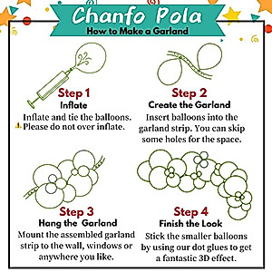 Chanfo Pola Sage Green Balloon Garland Arch Kit 18" 12" 10" 5" Different Sizes, Oh Baby Shower Olive Green Balloons White Metallic Gold Confetti Balloons for Party Birthday Decorations