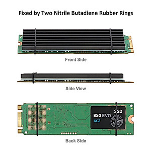 2 Pack PCIe NVMe M.2 SSD Heatsinks Cooler with Nano Silicone Thermal Pad