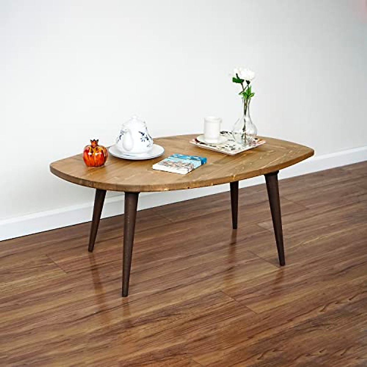 Modern Center Table | Spruce Tree Coffee Table | Modern Table | Modern Living Room Furniture | Wooden Furniture (L_Dark)