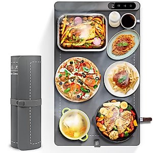 Food Warmer, Food Warming Mat for Parties Buffet, Graphene Heating, Nano Silicone, Roll Up for Storage