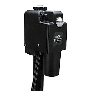 Quick Products JQ-3500B Power A-Frame Electric Tongue Jack with LED Work Light and Permanent Ground Wiring for Camper Trailer, RV - 3,650 lbs. Capacity (Higher then Standard 3,500 lbs. Jack!), Black