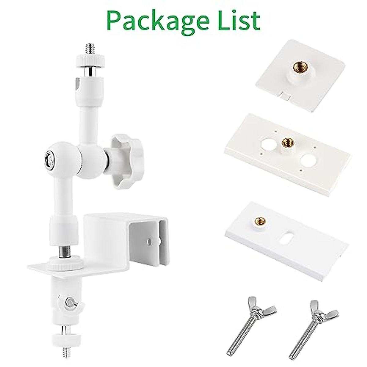 2-in-1 Gutter Mount for Ring Solar Panel, Stick Up Cam Battery, Spotlight Cam Battery and Spotlight Cam Battery Plus/Pro, Perfect Angle to Get Adequate Sunlight for Your Ring Solar Panel - White