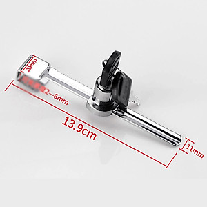 TEMKIN Door Stoppers Security Glass Cabinet Sliding Door Lock Display Cabinet File Cabinet Lock Sliding Door Lock Door Chain (Size : A)