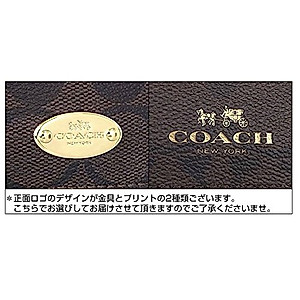 COACH Women's Outlet Card Case Embossed Pattern Lanyard Id Identification Cases, One Size, Brown/Black