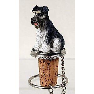Schnauzer Gray Uncropped Tiny One Bottle Stopper DTB103B by Conversation Concepts