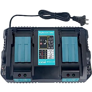 Replacement Lithium Ion Battery Charger for Makita DC18RD BL1830 BL1840 BL1860 BL1815 BL1430 BL1450 BL1440 BL1850 Makita 14.4V 18V LXT Battery Charger