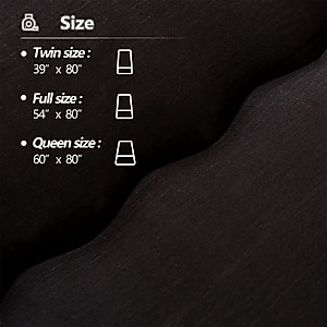 YOSHOOT Japanese Shiki Futon Mattress For Floor, Bed Folding Portable Camping Roll Up Mattress Thicken Mattress Sleeping Pad for Guest Room Full Size, Black