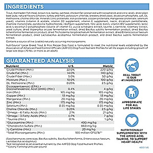 NutriSource Dry Dog Food for Large Breeds, Trout and Rice, 26LB