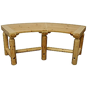 Leigh Country Aspen Curved Bench, Natural