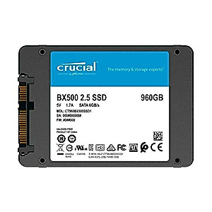 Crucial BX500 960GB 3D NAND SATA 2.5-Inch Internal SSD - CT960BX500SSD1