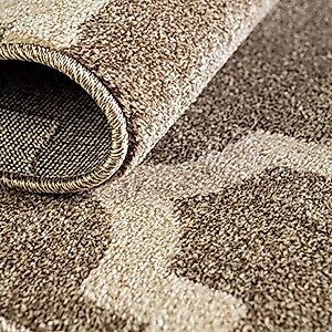 Rugs.com Lattice Collection Rug – 9' x 12' Light Brown Medium Rug Perfect for Living Rooms, Large Dining Rooms, Open Floorplans