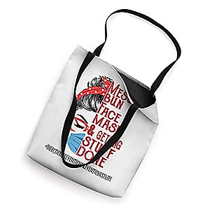 Messy Bun Face Mask Infection Prevention Preventionist Tote Bag