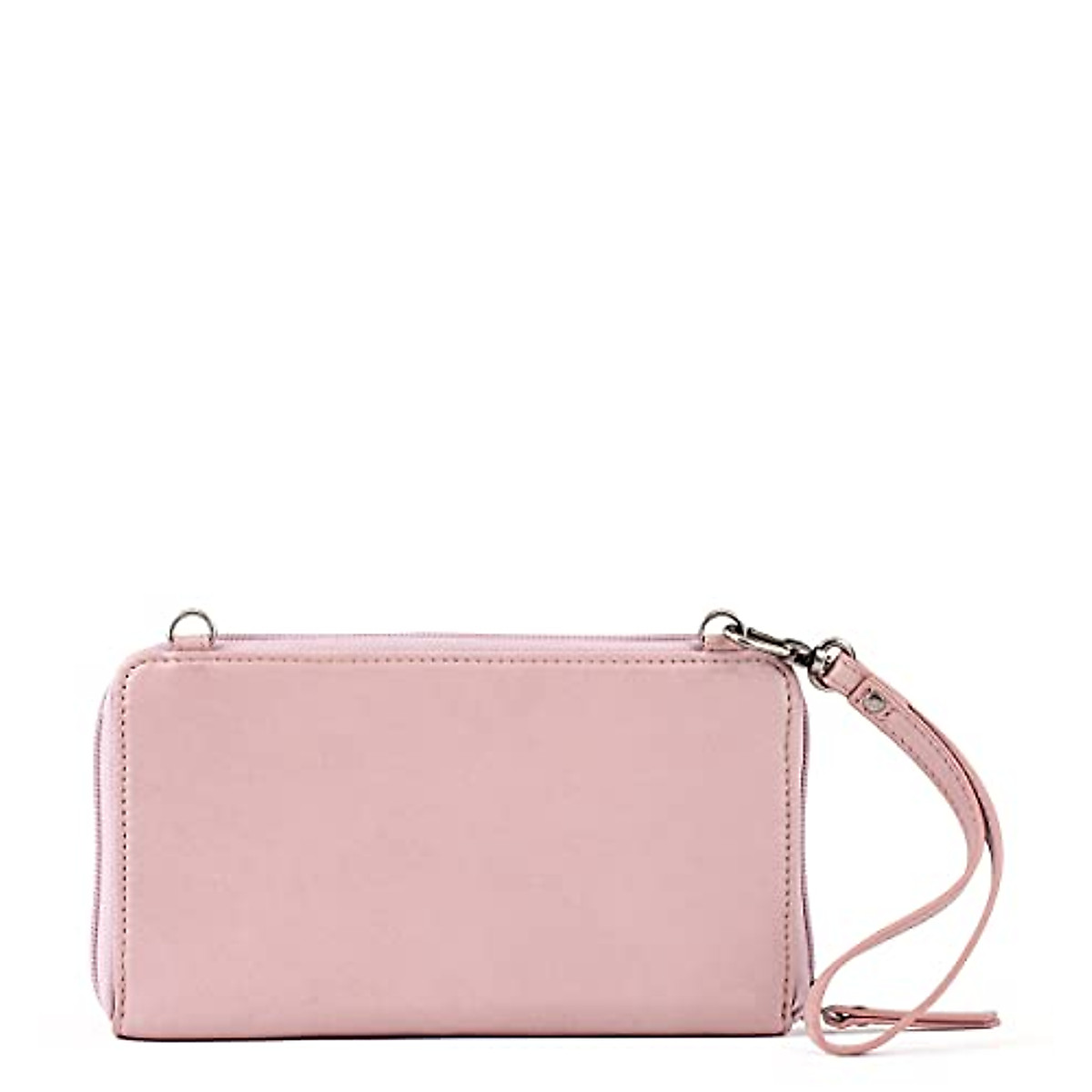 The Sak Iris Large Smartphone Crossbody Bag in Leather, Detachable Wristlet Strap, Rosewood