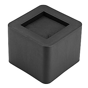 Gavigain 4pcs Set Furniture Riser Furniture Leg Risers PP Plastic Non Slip Riser for Table Desk Bed Sofa Black Color