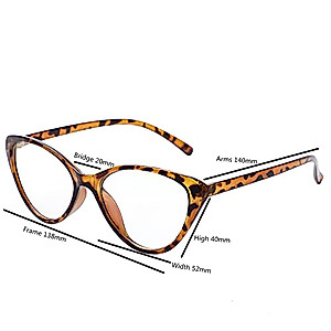 oriopxic Cat Eye Distance Glasses Womens -2.50 Retro Nearsighted Myopia Glasses