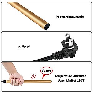 briidea Safe Dehumidifier Rod, Rod Reducing Humidity with Easy Installation and Plug Cord Easily Threading Through Safe's Hole, 12/16/24 inches Effective Coverage up to 100/150/300 Ft³