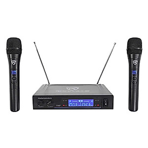Gemini CDX-2250i Pro DJ Dual Two Deck Rack Mount CD/MP3 Media Player w/USB Bundle with RockvilIe RWM1203VHWireless Dual Handheld Microphone System/Digital Display