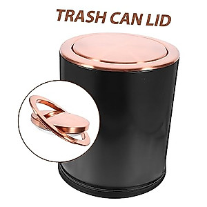 PAMINGONO Stainless Steel Recessed Lid Trash Can Recessed Garbage Lid Swinging Trash Lid for Tabletop Waste Bin Lid Tabletop Recessed Cover Trash Bin Lid Cover Can Cover 430 Stainless Steel