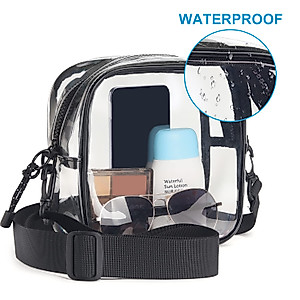Neurora Clear Purses for Women Stadium, Clear Bag Waterproof for Ballgames, Festivals, More Flexible and Durable Design