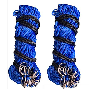 TECH EQUESTRIAN (2piece) XL Slow Feed Haynet 42” with 26 Rings Protection | Holes 2x2 inch | Slow Feed Haynet for Horses | Slow Feed Hay Bag | Multi_Pack_Combo_Deals (Pack_of_2, Black)