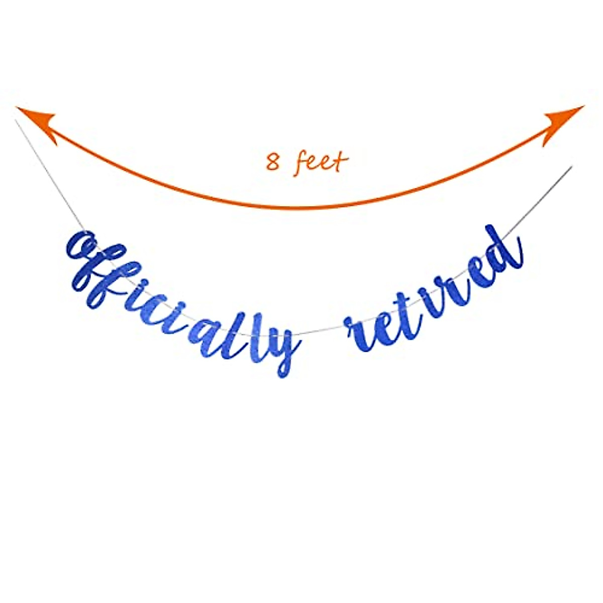 Starsgarden Retirement Party Banner, Happy Retirement, I'm Retired, Goodbye Tension Hello Pension, Goodluck We Will Miss You Retirement Party Hanging Paper flag(Blue Retired)