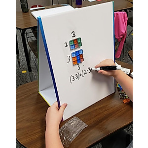 Tabletop Magnetic Easel & Whiteboard (2 Sides) Includes: 4 Dry Erase Markers. Drawing Art White Board Educational Kids Toy
