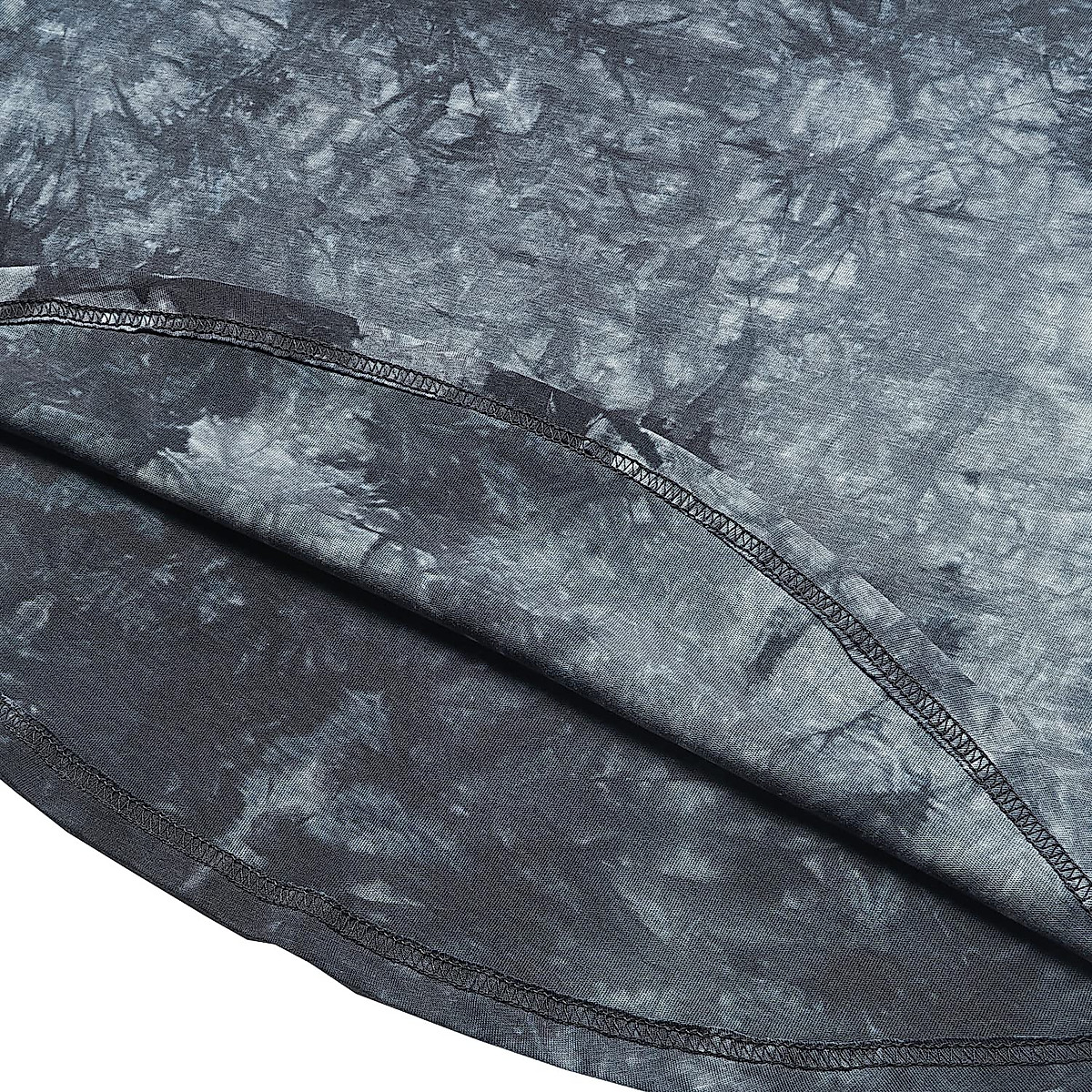 LETAOTAO Mens Tall T Shirts Tie Dye Shirts for Men Extra Long Tshirts Longline Hipster Print Tee for Tall Men