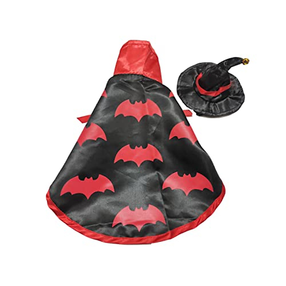 Halloween Pet Clothes,Cat Cloak Anime Ninja Costume，Pet Cloak Cosplay Party for Small Dogs Cats Clothing.(Bats)