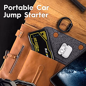 RALXER Battery Jumper Starter Portable,1000A Battery Booster Pack for Up to 7.0 Gas or 5.5L Diesel Engine,12V Portable Jump Box with LED Light,USB C Charge Cable