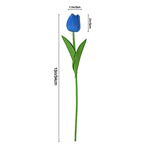 10PCS Artificial Flowers Bend Randomly PU Plastic Tulip Artificial Flowers Real Touch Silk Flower for Wedding Bridal Party Home Holidays Garden Birthday Office Décor DIY