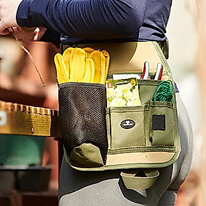 Handy Organizer Garden Tool Pouch - Unisex Utility Belt Apron for Gardening Gifts, Plumbing, Florists, Woodwork, DIY - with Multiple Pockets for Hand Tools & Adjustable Waist Belt Case4Life