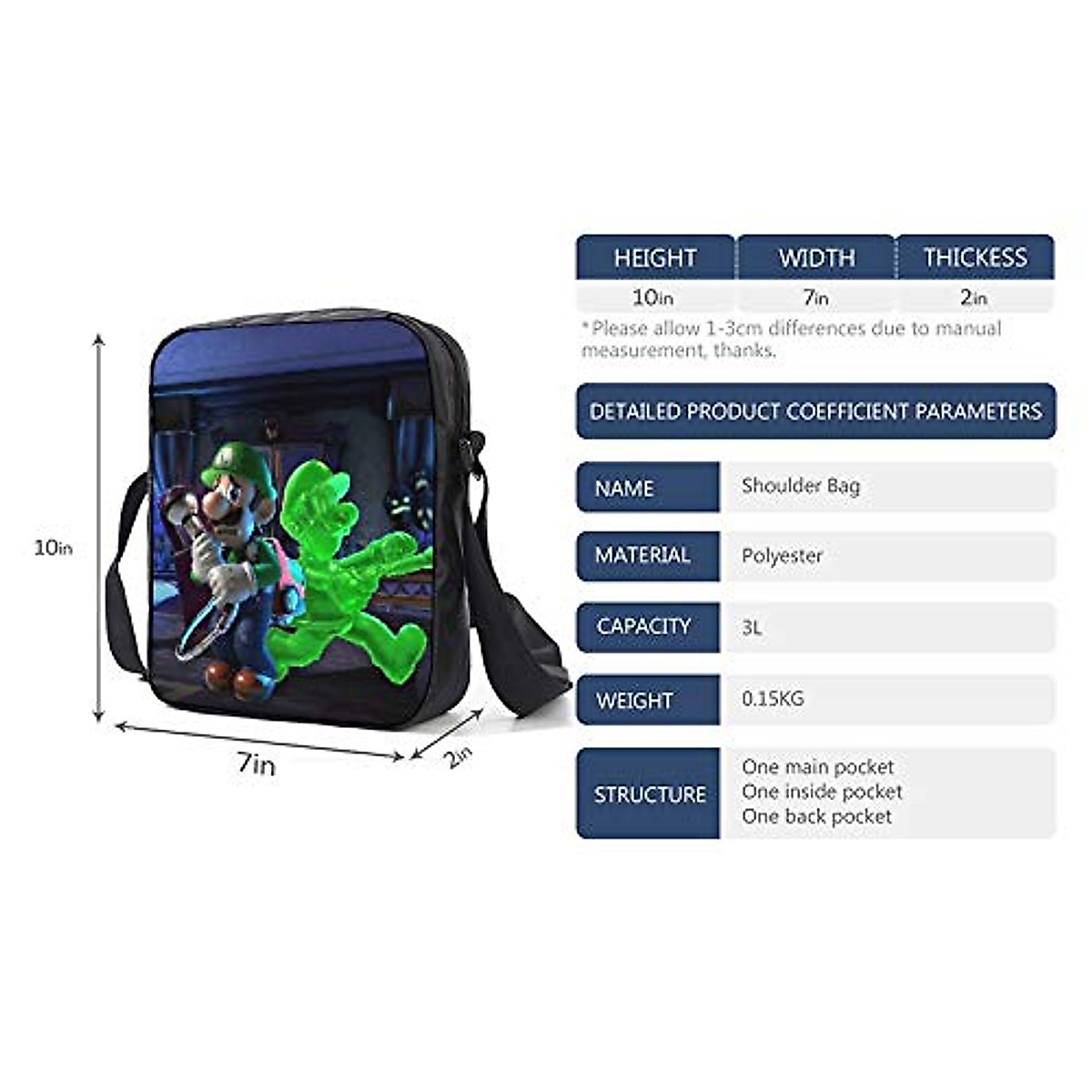 Mylshbest Backpack 3 Pcs Set, Anime Daypack With Shoulder Bag Pencil Case, Travel Bag Bookbag for Boys Girls