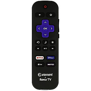 OEM Replacement Remote Control 3226000883 Fit for Element Roku TV Smart 4K Ultra HDTV with Netflix, Disney+, Hulu and Sling Or Apple TV+ or HBOMAX Buttons. (Renewed)