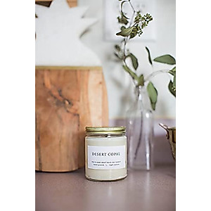 Wax & Wane Desert Copal Modern Scented Candle - 8 Oz Soy Candles Gifts For Women For Home Décor, 40+ Hours Long Lasting Scented Candles Hand Made In The USA From 100% Natural Soy Wax