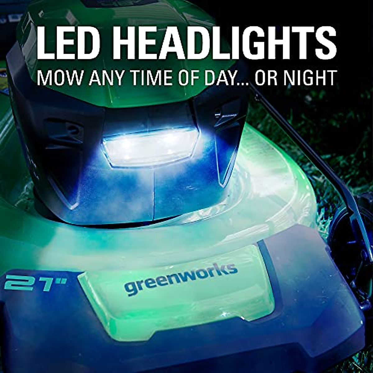 Greenworks 2 x 24V (48V) 21" Brushless Cordless Self-Propelled Lawn Mower, (2) 5.0Ah USB Batteries (USB Hub) and Dual Port Rapid Charger Included