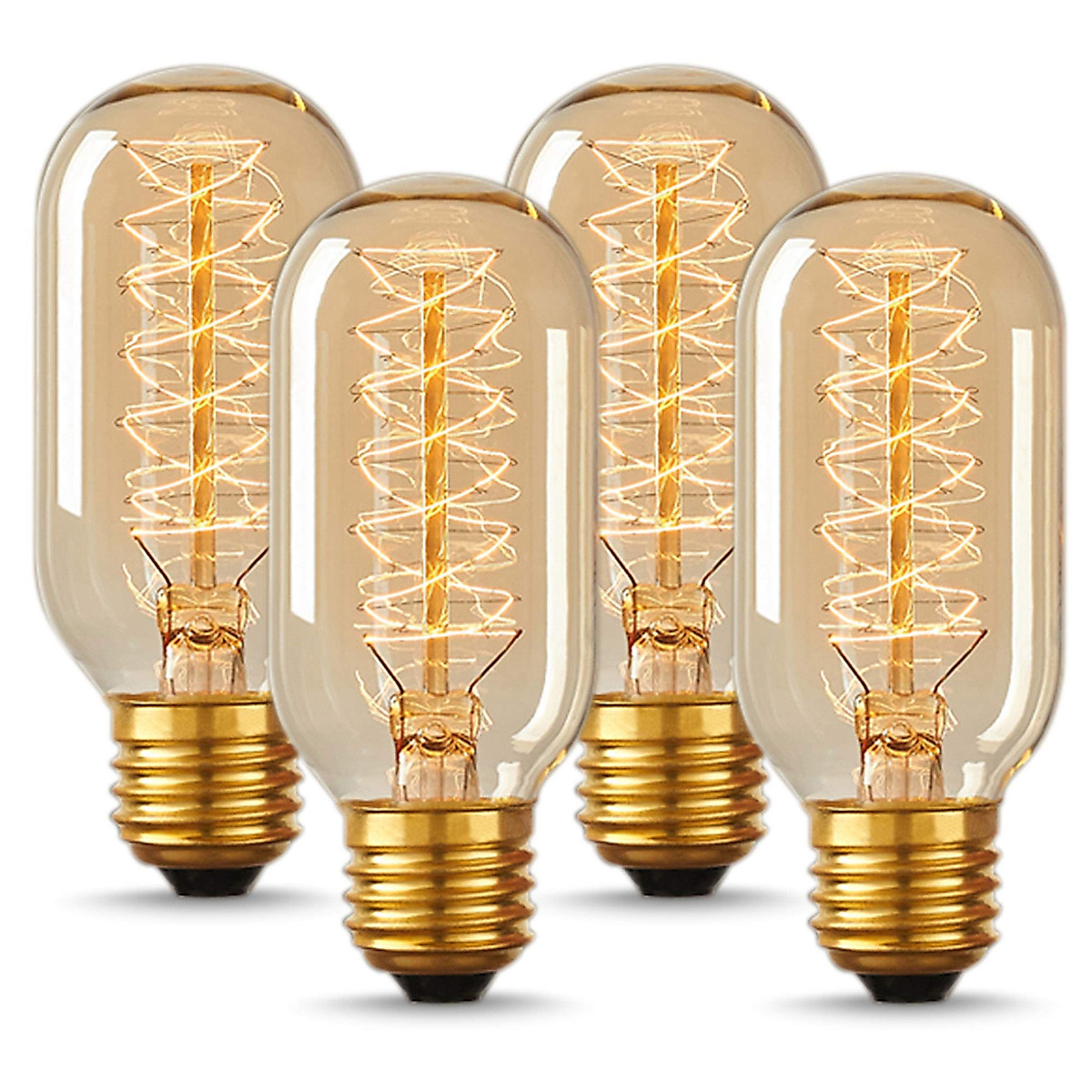 DORESshop Vintage Edison Bulbs - Dimmable T45 40W Amber