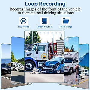 Yakry RV Backup Camera Wireless System - 7'' HD Reverse Camera for Truck with DVR Monitor -Bluetooth Trailer Back up Camera with Night Vision Waterproof -Rear View Camera for Furrion Pre-Wired RVs Y22