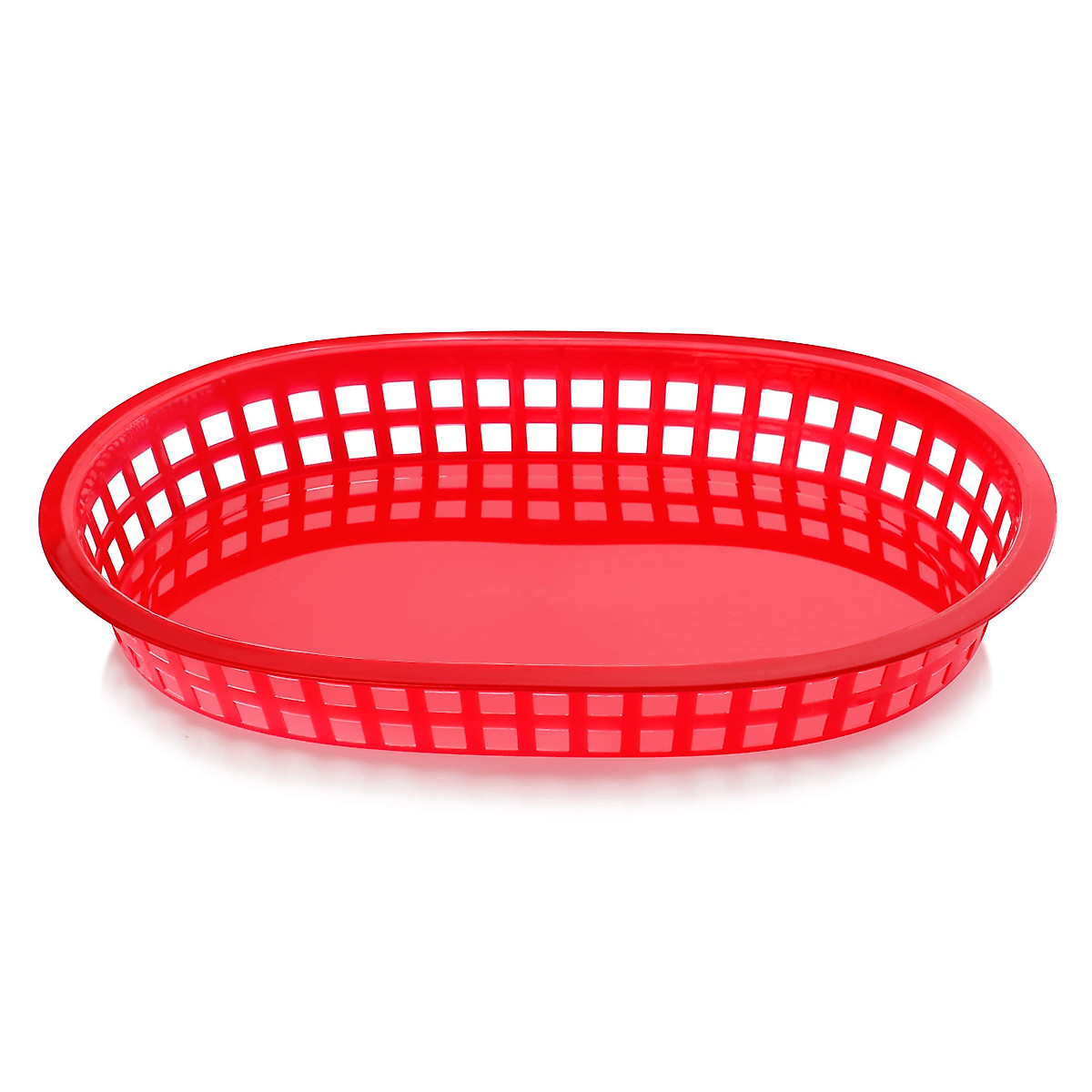 New Star Foodservice 44065 Fast Food Baskets, 10.5 x 7 Inch, Set of 12, Red