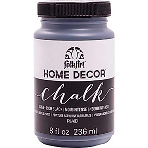 FolkArt 34169 Home Décor Acrylic Chalk Furniture & Craft Paint in Assorted Colors, 8 ounce, Rich Black