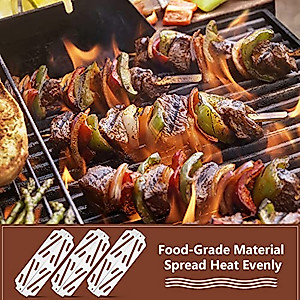 QuliMetal 66040 Grill Heat Deflector for Weber Genesis II 300 Series, Genesis II E-310, II E-315, II E-330, II E-335, II S-310, II S-335 Gas Grill, 17GA Heat Deflectors Replace Weber 66685, 3 Pack