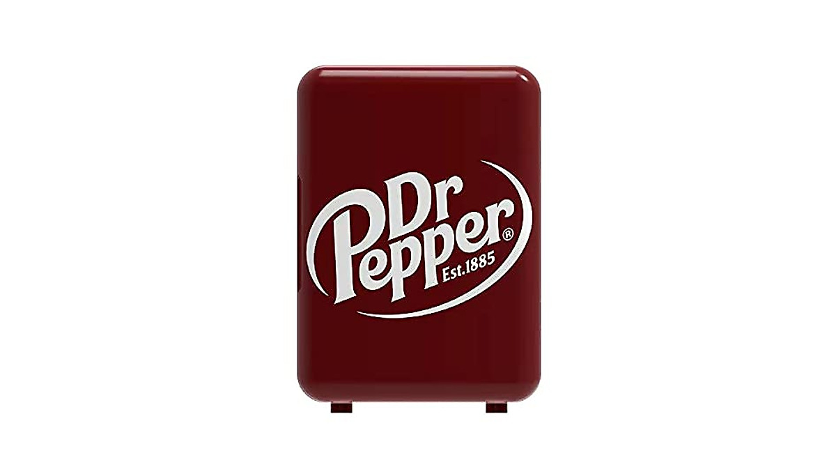 CURTIS Dr. Pepper Mini Fridge Cooler - Portable 4L, Eco-Friendly